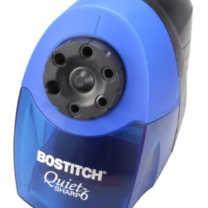 Bostitch Office QuietSharp 6 Electric Pencil Sharpener, Heavy Duty Classroom Sharpener, Size Selector with 6 Different Sizes, Perfect for Classroom and Homeschool Use, Blue