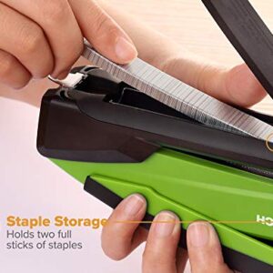 Bostitch InPower Spring-Powered Desktop Stapler, Green (1123)