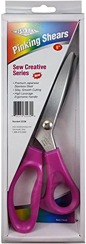 Havel's Sew Creative 9-Inch Pinking Shears-Pink Comfort Grips