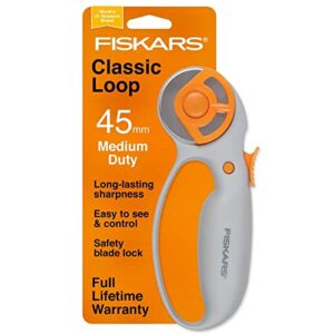 fiskars comfort loop (45mm) rotary cutter, 1, white