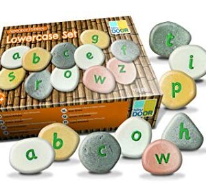 Yellow Door YD-10 Alphabet Pebbles - Lowercase, Kindergarten Grade to 3 Grade, 5" H, 3" L, 3" W