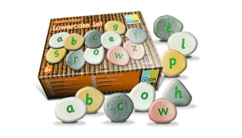 Yellow Door YD-10 Alphabet Pebbles - Lowercase, Kindergarten Grade to 3 Grade, 5" H, 3" L, 3" W