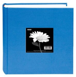 fabric frame cover photo album 200 pockets hold 4×6 photos, sky blue