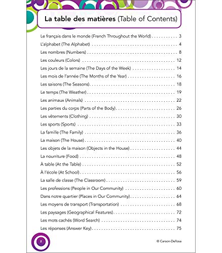 Carson Dellosa Skill Builders French I Workbook—Grades K-5 Vocabulary, Alphabet, Geography, Culture, With Word Searches and Activities for French Learning (80 pgs)