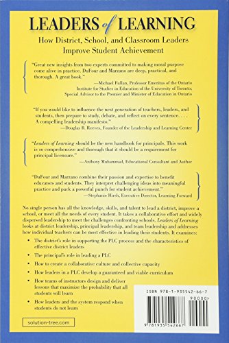 Leaders of Learning: How District, School, and Classroom Leaders Improve Student Achievement (Bringing the Professional Learning Community Process to Life)