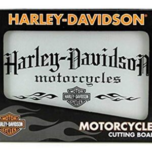 Harley-Davidson Motorcycle Tempered Glass Cutting Board w/ Handles HDL-18504