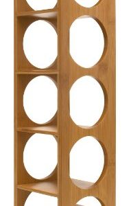 Lipper International 8305 Bamboo Wood Stackable 5-Bottle Wine Rack, 20-3/4" x 5-3/8" x 4-3/4"