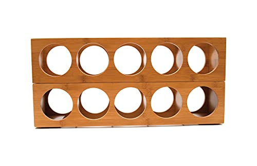 Lipper International 8305 Bamboo Wood Stackable 5-Bottle Wine Rack, 20-3/4" x 5-3/8" x 4-3/4"