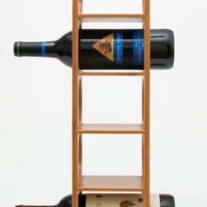 Lipper International 8305 Bamboo Wood Stackable 5-Bottle Wine Rack, 20-3/4" x 5-3/8" x 4-3/4"