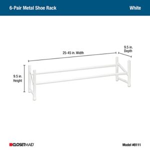 ClosetMaid 8111 Stack and Expand Shoe Rack, White