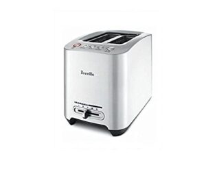 breville bta820xl die-cast 2-slice smart toaster, brushed stainless steel