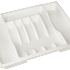 Rubbermaid Adjustable Cutlery Tray, White