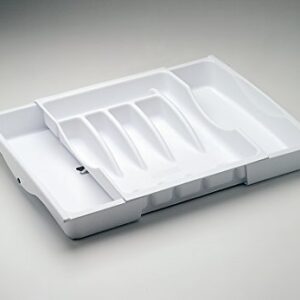 Rubbermaid Adjustable Cutlery Tray, White