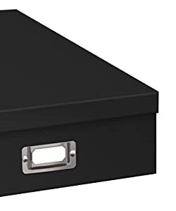 Pioneer Jumbo Scrapbook Storage Box, Black, 14.75 Inch x 13 Inch x 3.75 Inch