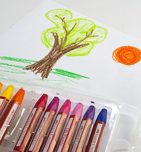 Faber-Castell Blendable Oil Pastels In Durable Storage Case- 24 Vibrant Colors - Non-Toxic Pastels for Kids