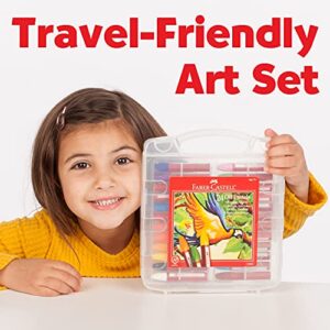 Faber-Castell Blendable Oil Pastels In Durable Storage Case- 24 Vibrant Colors - Non-Toxic Pastels for Kids