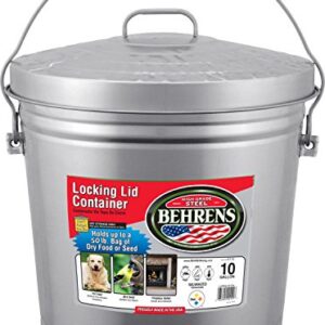 Behrens 085995001096 Next Page 6110 10-Gallon Locking Lid Can, Steel