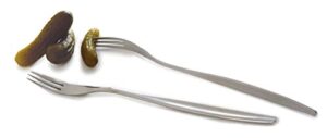 norpro, set of 2 stainless steel pickle forks, silver