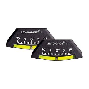 sun company 306-r lev-o-gage ii inclinometer and tilt gauge – pack of 2 levels | leveling gauges for rv, camper, or trailer