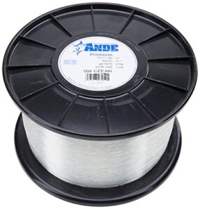 ande a14-8c premium monofilament, 1/4-pound spool, 8-pound test, clear finish