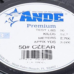 Ande A14-8C Premium Monofilament, 1/4-Pound Spool, 8-Pound Test, Clear Finish