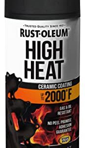 Rust-Oleum 248903 12-Ounce 2000 Degree, Flat Black Automotive High Heat Spray Paint, 12 Ounce (Pack of 1)