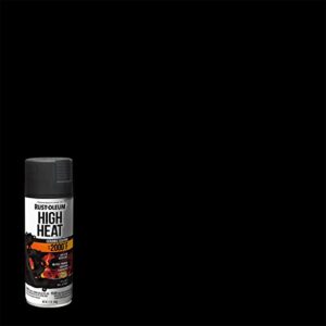 rust-oleum 248903 12-ounce 2000 degree, flat black automotive high heat spray paint, 12 ounce (pack of 1)