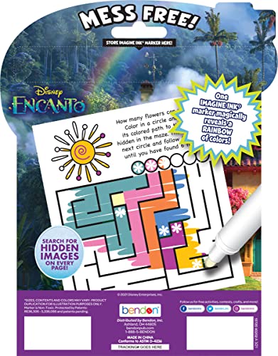 Disney Encanto 20 Page Imagine Ink Mess Free Coloring and Activity Book with 1 Marker Paperback 51720 Bendon