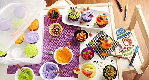 Snapware Snap 'N Stack Portable Storage Carrier with Lid for Desserts, BPA-Free Cupcake Containers, Cake Carrier with Stackable Trays, Microwave, Freezer and Dishwasher Safe