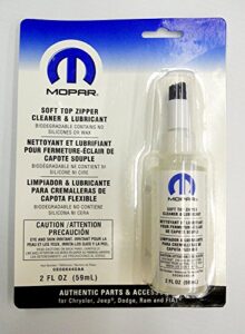 mopar jeep wrangler soft top zipper cleaner lube oem