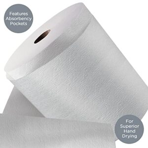 Kleenex Hard Roll Paper Towels (50606) with Premium Absorbency Pockets, 1.75" Core, White, 600'/Roll, 6 Rolls/Case, 3,600'/Case