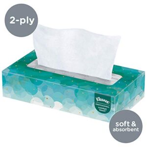 Kleenex Professional Facial Tissue for Business (21400), Flat Tissue Boxes, 36 Boxes / Case, 100 Tissues / Box, 3,600 Tissues / Case