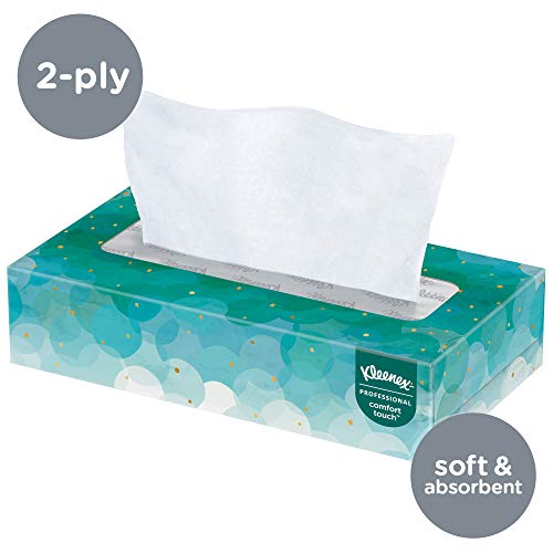 Kleenex Professional Facial Tissue for Business (21400), Flat Tissue Boxes, 36 Boxes / Case, 100 Tissues / Box, 3,600 Tissues / Case