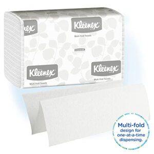 Kleenex Multifold Paper Towels (01890), White, 16 Packs / Case, 150 Tri Fold Paper Towels / Pack, 2,400 Towels / Case