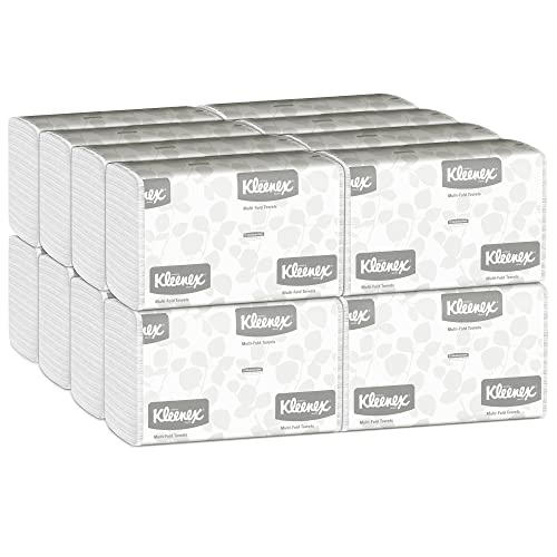 Kleenex Multifold Paper Towels (01890), White, 16 Packs / Case, 150 Tri Fold Paper Towels / Pack, 2,400 Towels / Case