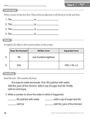 Evan-Moor Daily Fundamentals, Grade 2