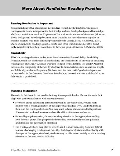 Evan-Moor Non-Fiction Reading Practice, Grade 2