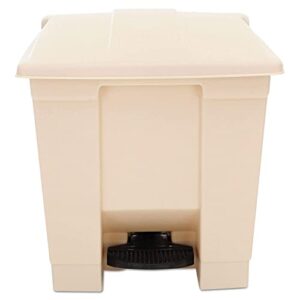 rubbermaid commercial step waste container, 17.1&quot x 15.8&quot x 16.3&quot, beige