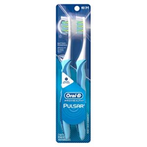 oral-b pulsar expert clean battery toothbrush, medium, 2 count