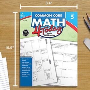 Carson Dellosa | Common Core Math 4 Today Workbook | 5th Grade, 96pgs (Common Core 4 Today)