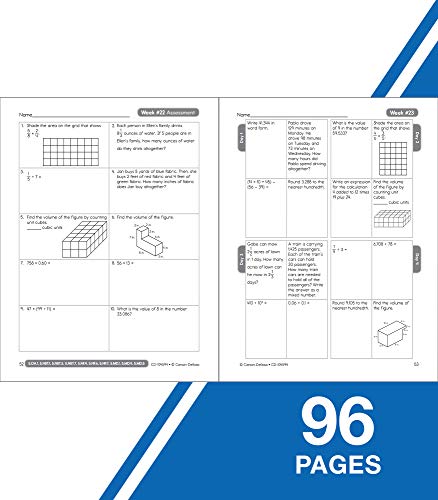 Carson Dellosa | Common Core Math 4 Today Workbook | 5th Grade, 96pgs (Common Core 4 Today)