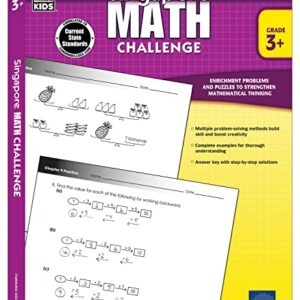 Singapore Math Challenge 3rd Grade Workbooks, Singapore Math Grade 3 and Up, Working Backwards, Patterns, Subtraction, and Multiplication Workbook, 3rd Grade Math Classroom or Homeschool Curriculum