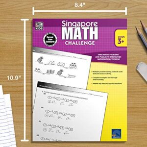 Singapore Math Challenge 3rd Grade Workbooks, Singapore Math Grade 3 and Up, Working Backwards, Patterns, Subtraction, and Multiplication Workbook, 3rd Grade Math Classroom or Homeschool Curriculum