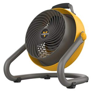 vornado 293 large heavy duty air circulator shop fan, yellow, 16 in.