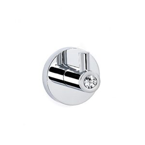 alno c8380-pc contemporary i crystal modern robe hooks, polished chrome