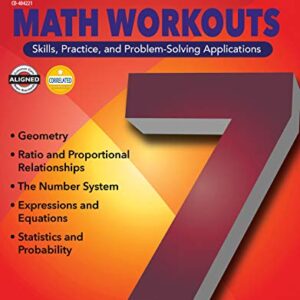 Mark Twain Media | Common Core Math Workouts Workbook | 7th Grade, 64pgs