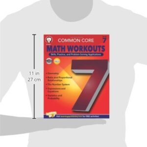 Mark Twain Media | Common Core Math Workouts Workbook | 7th Grade, 64pgs