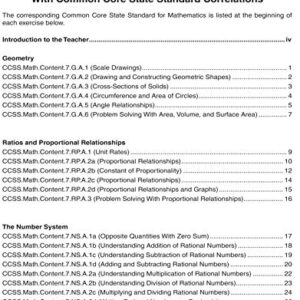 Mark Twain Media | Common Core Math Workouts Workbook | 7th Grade, 64pgs