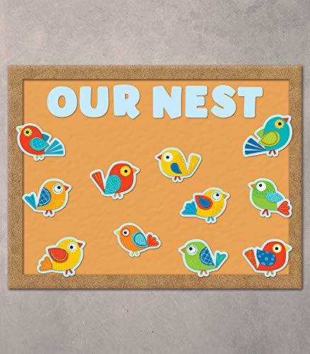 Carson Dellosa – Boho Birds Colorful Cut-Outs, Classroom Décor, 36 Pieces