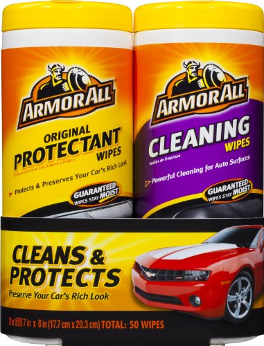 Armor All-10848 Original Protectant & Cleaning Wipes Twin Pack (2x25 count)